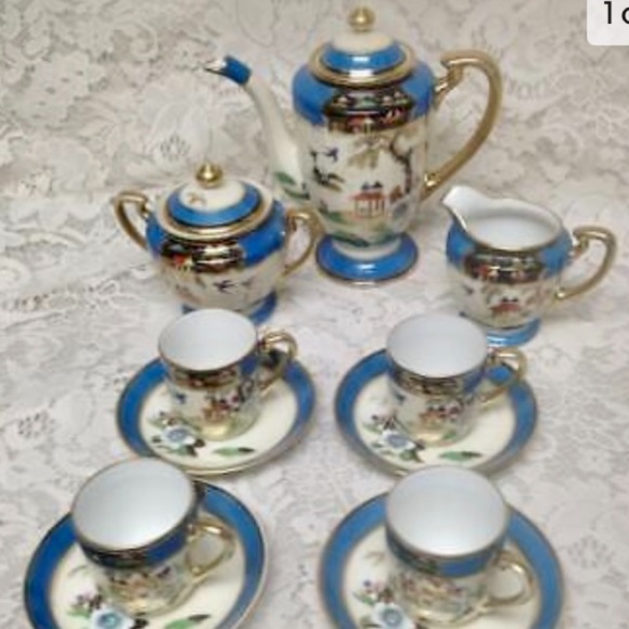 Noritake | Dining | 98 Antique Noritake Japan Polychrome Blue Willow ...